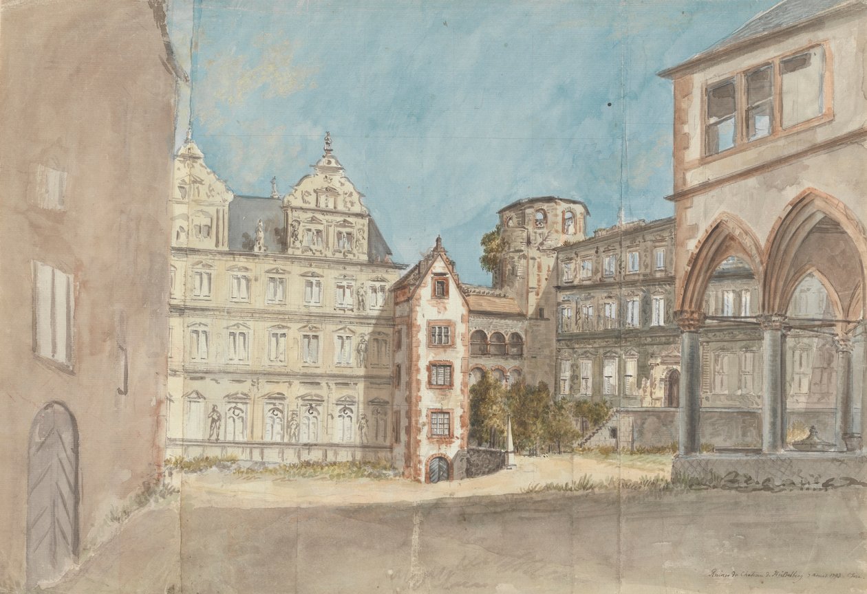 Ruins of Heidelberg Castle by Charles Gore: Fine art print