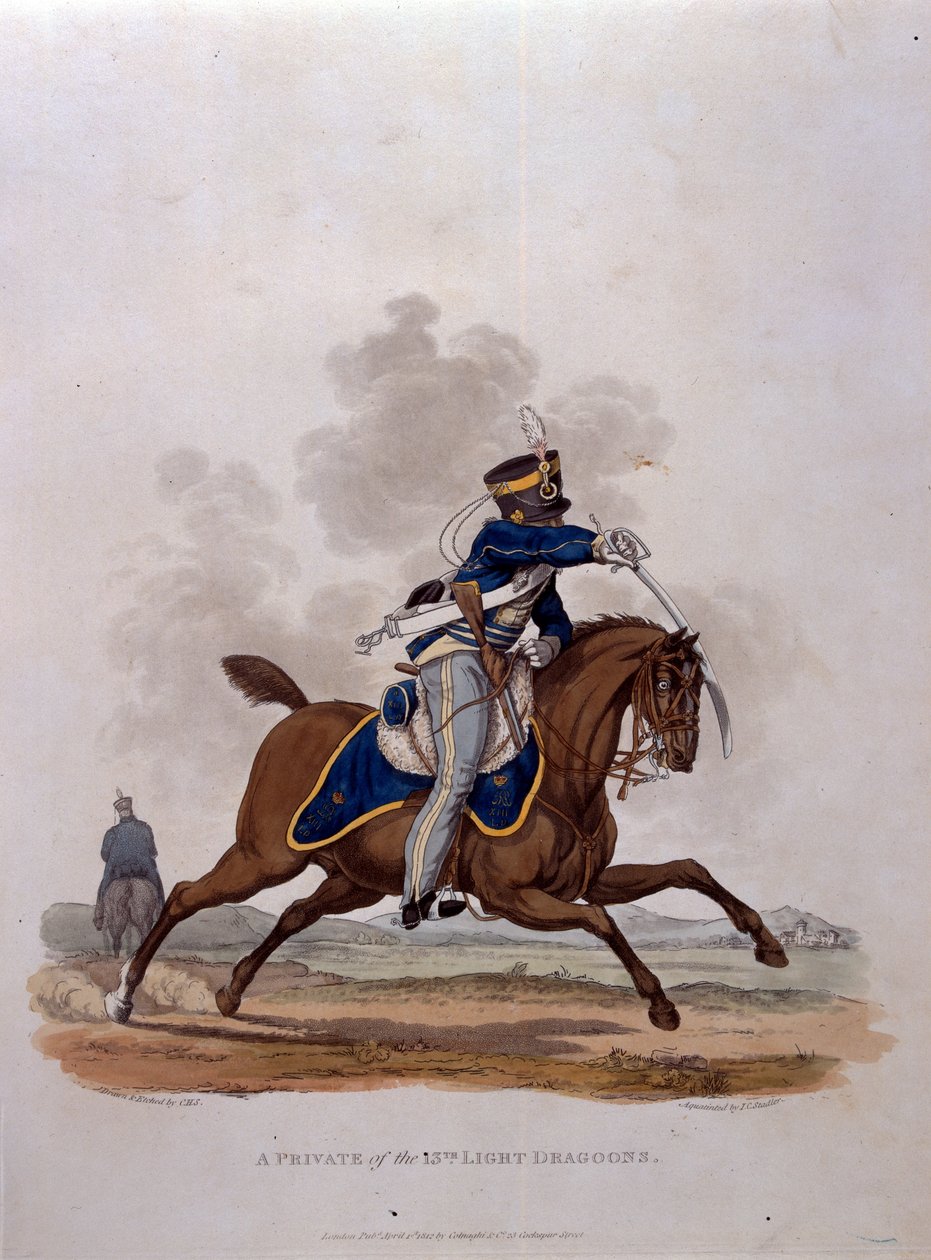 A Private of The 13th Light Dragoons, from 'Costumes of the Army of the ...