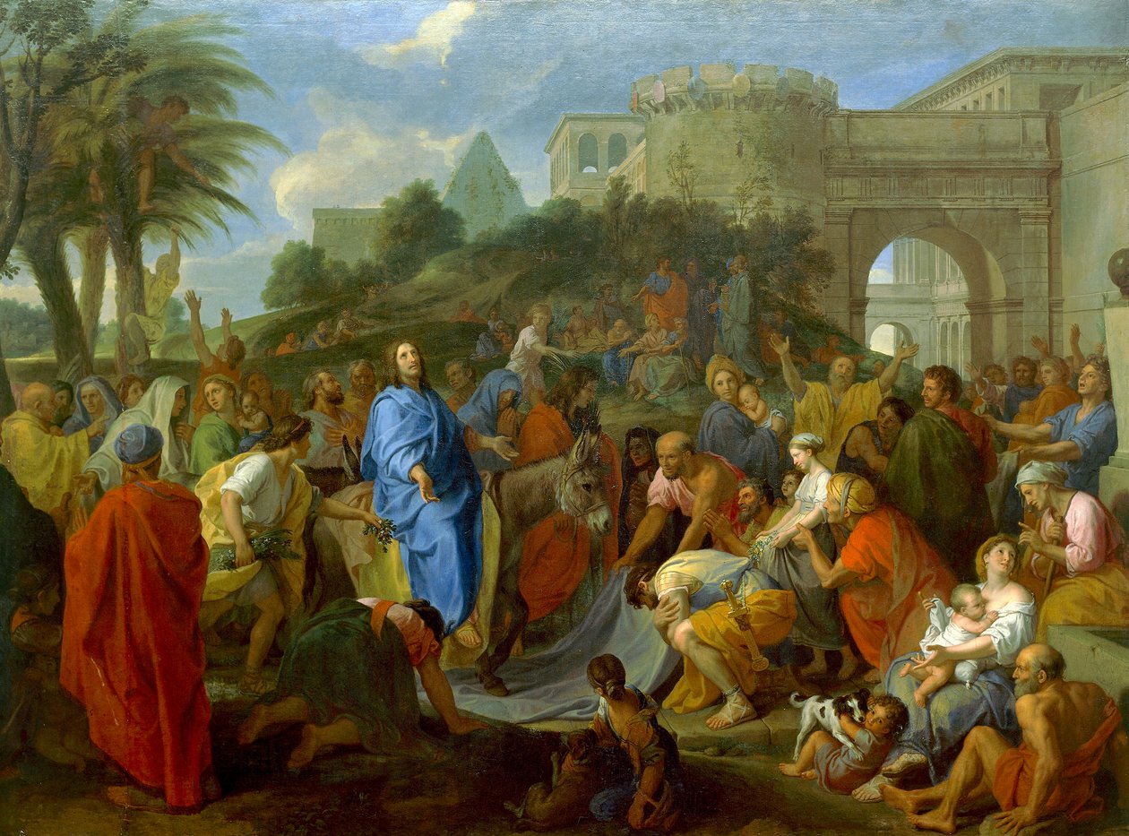 Entry of Christ into Jerusalem, by Charles Le Brun (1619-1690), oil on ...
