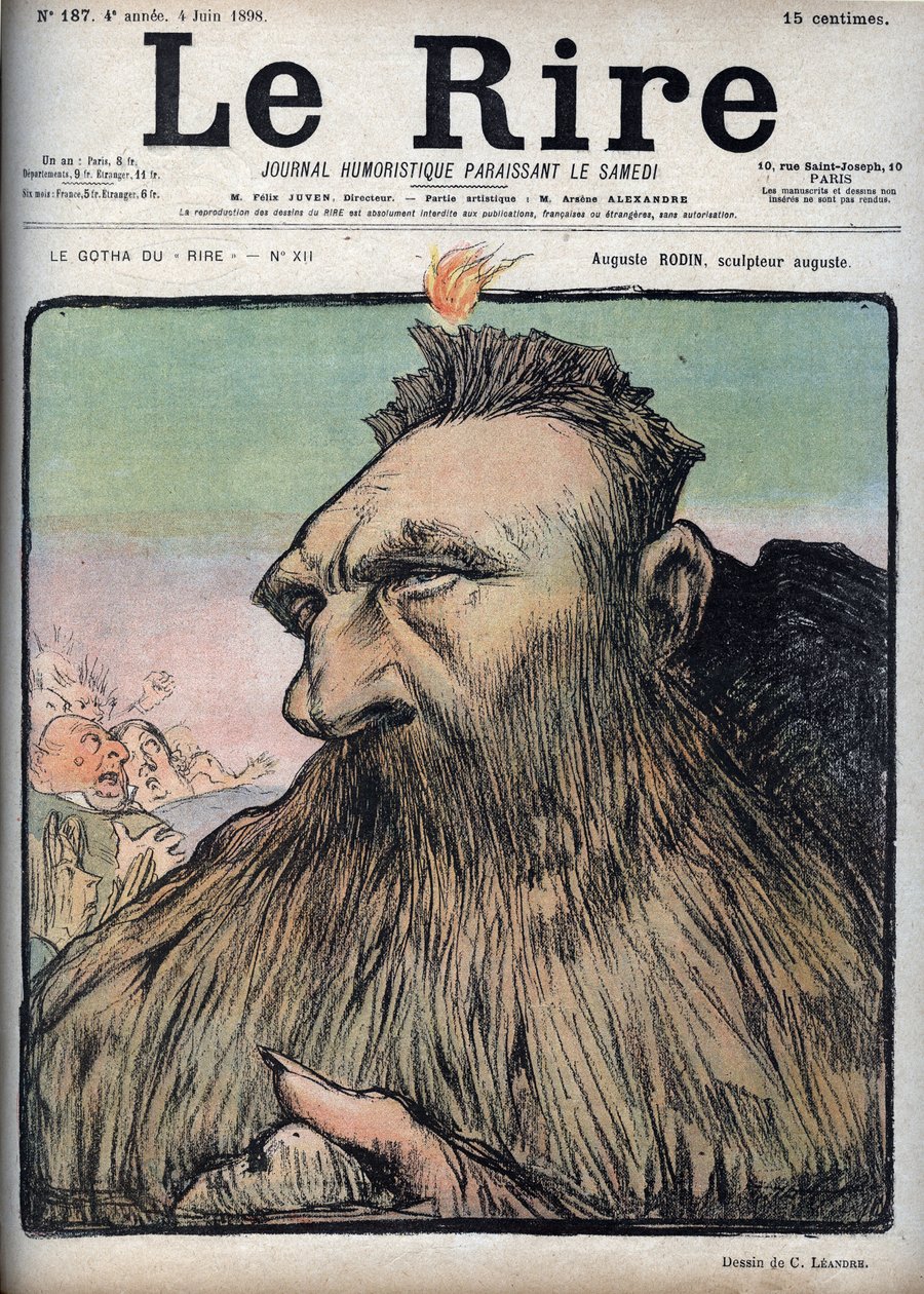 Auguste Rodin - Cartoon by Charles Leandre in Le Rire