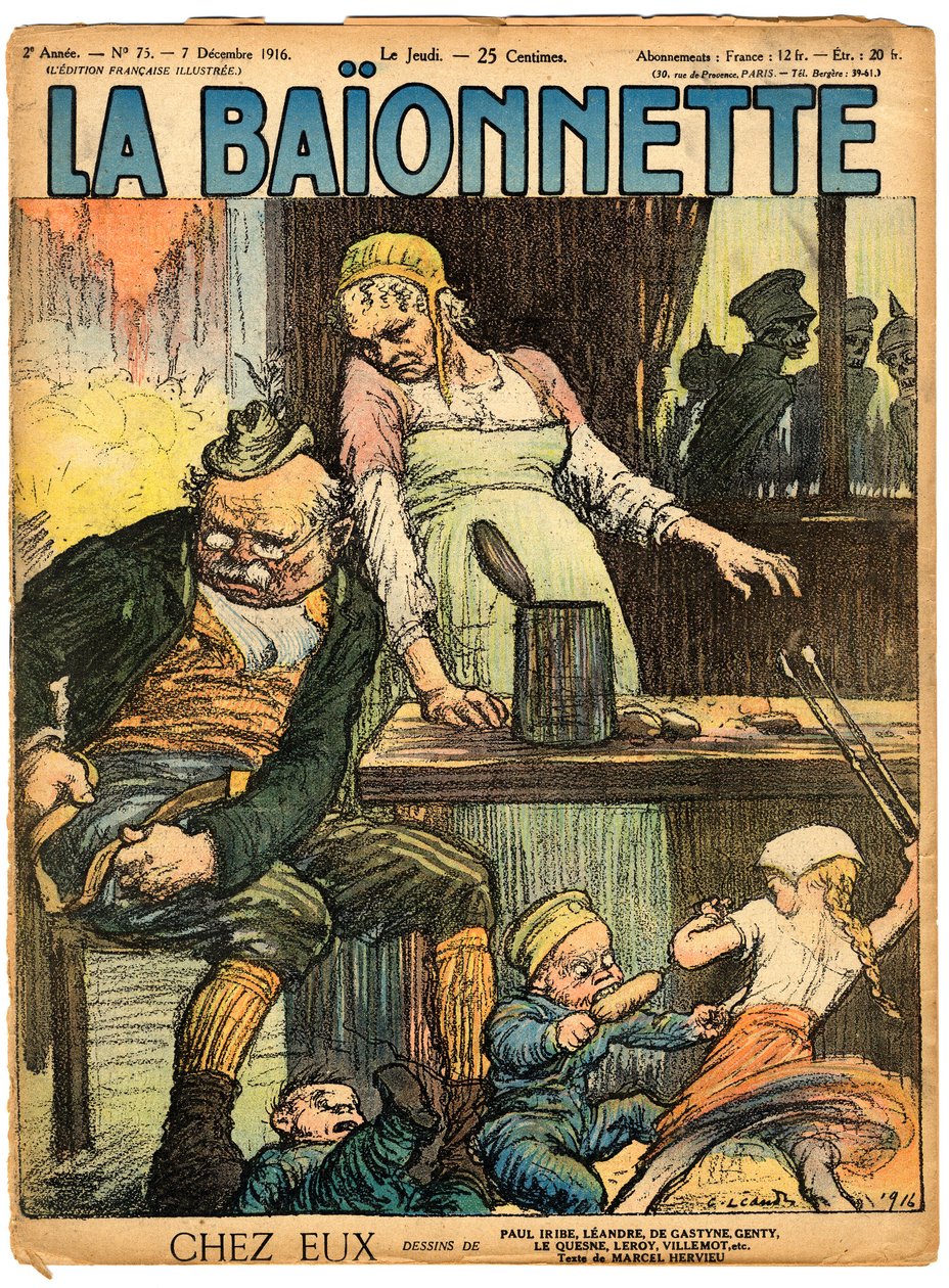 Cover of 'La Baionnette', Satirical in Colors