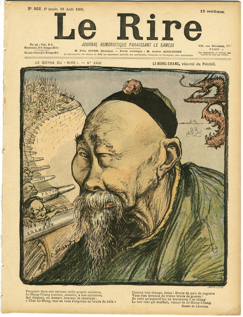Illustration of Charles Leandre for the Cover of Le Lire