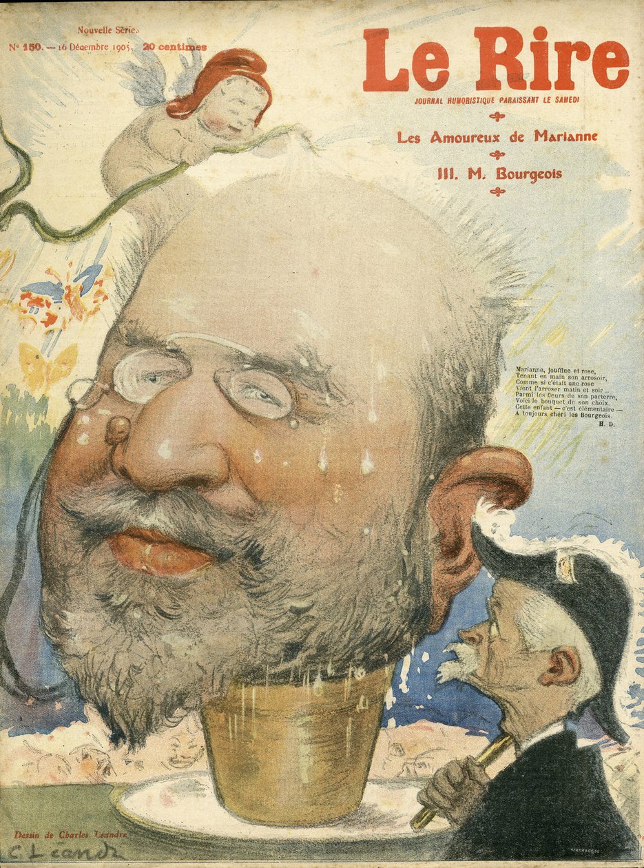 Illustration of Charles Leandre for the Cover of Le Rire