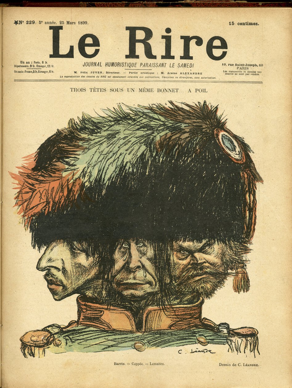 Illustration of Charles Leandre for the Cover of Le Rire