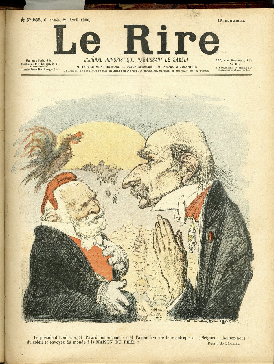 Illustration of Charles Leandre for the Cover of Le Rire