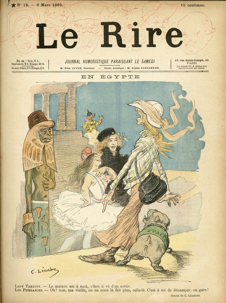 Illustration by Charles Leandre for the Cover of Le Rire