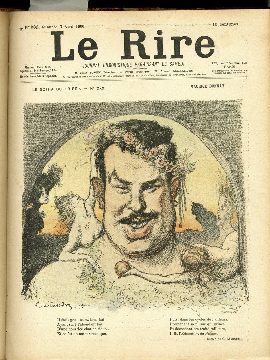 Illustration by Charles Leandre for the Cover of Le Rire