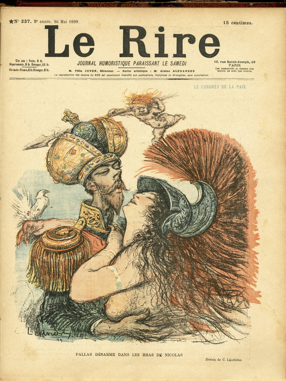 Illustration of Charles Leandre for the Cover of Le Rire