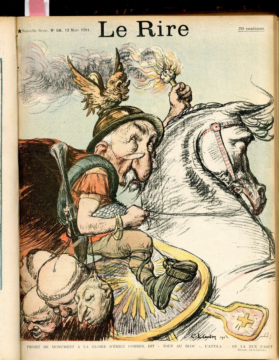 Illustration of Charles Leandre for the Cover of Le Rire, no 58