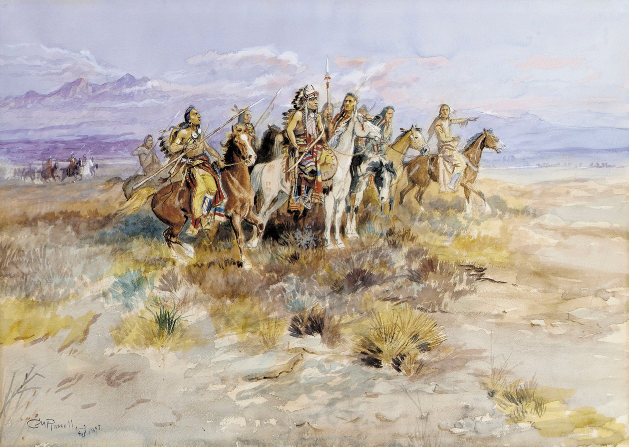 Indian Scouting Party, 1897 by Charles Marion Russell