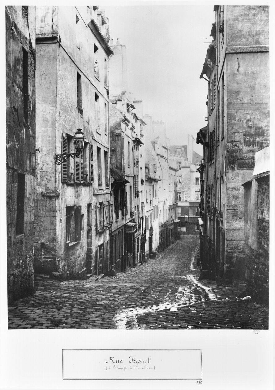 Rue Fresnel, from the dead end of Versailles, Paris, 1858-78