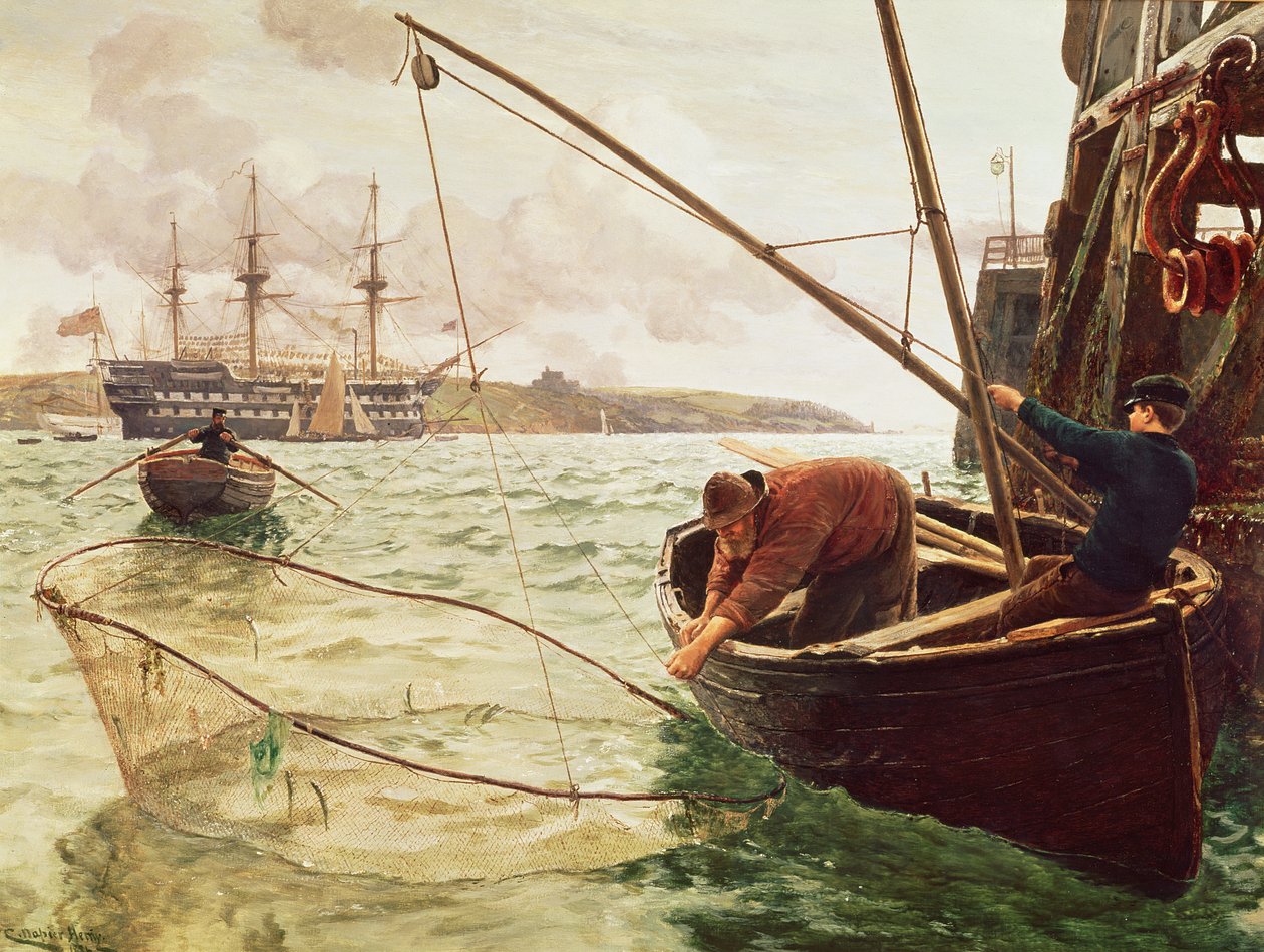 A Smelt Net by Charles Napier Hemy: Buy fine art print
