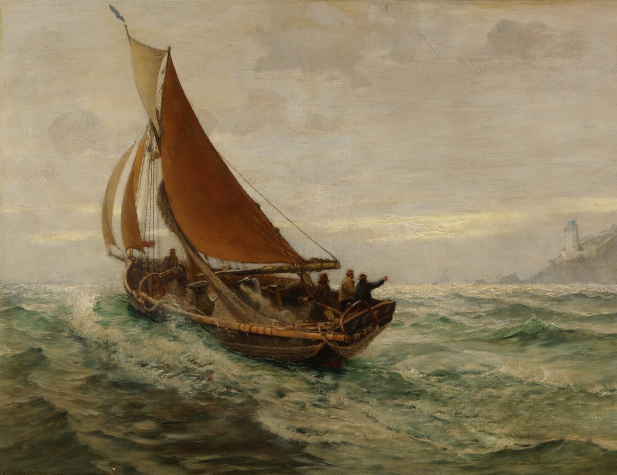 Daybreak at Sea, 1890 by Charles Napier Hemy: Fine art print