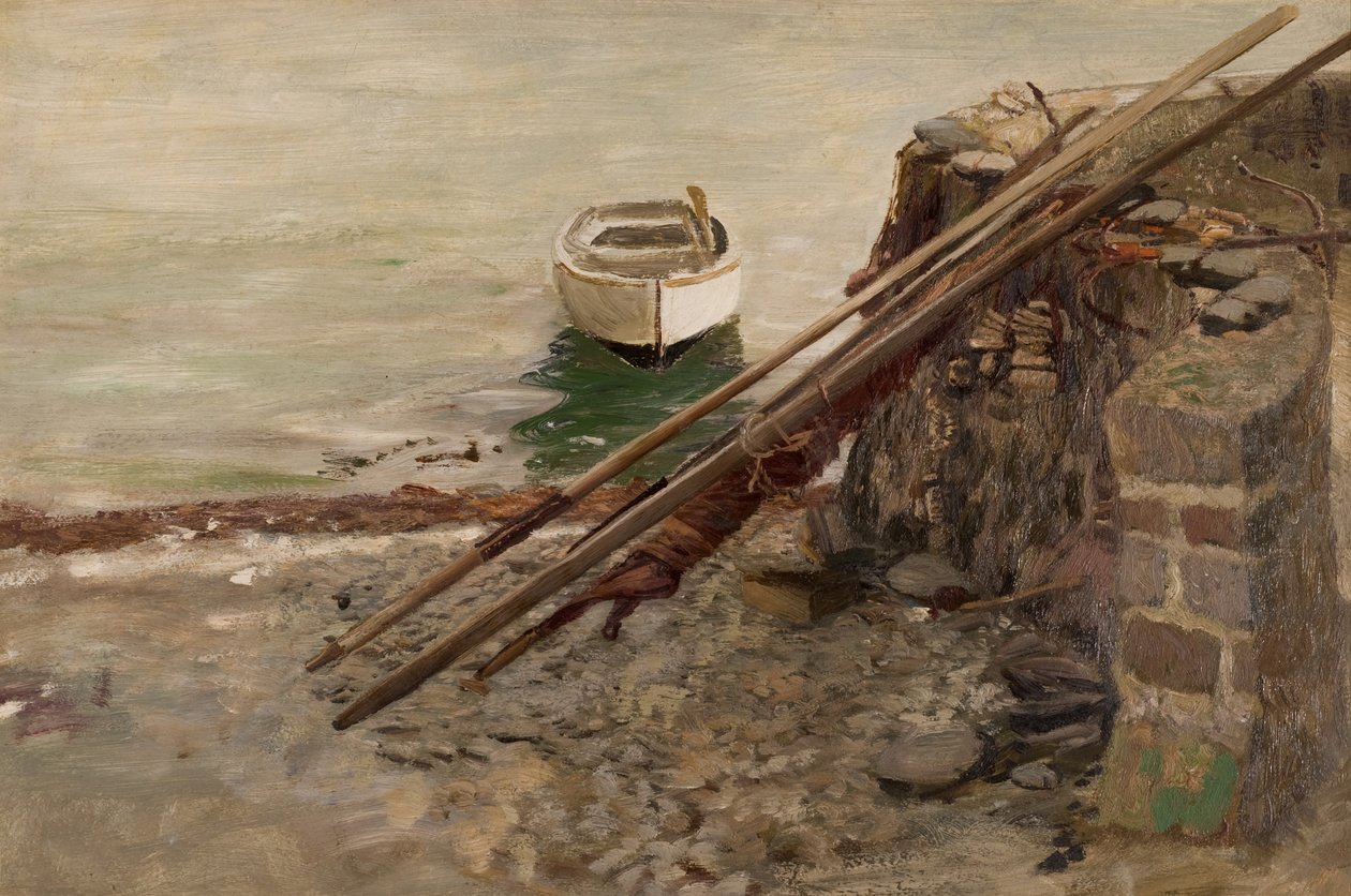 Study in a Harbour by Charles Napier Hemy: Fine art print