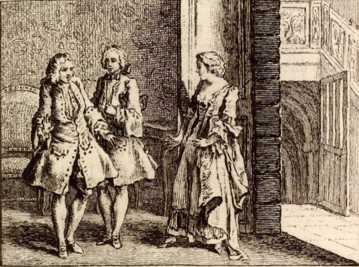 The Quiproquos by Charles Nicolas Cochin: Fine art print