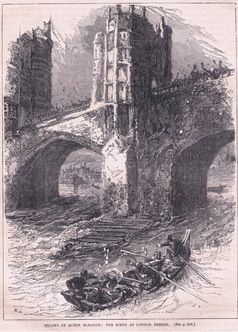 Flight of Queen Eleanor: Scene at London Bridge AD 1263