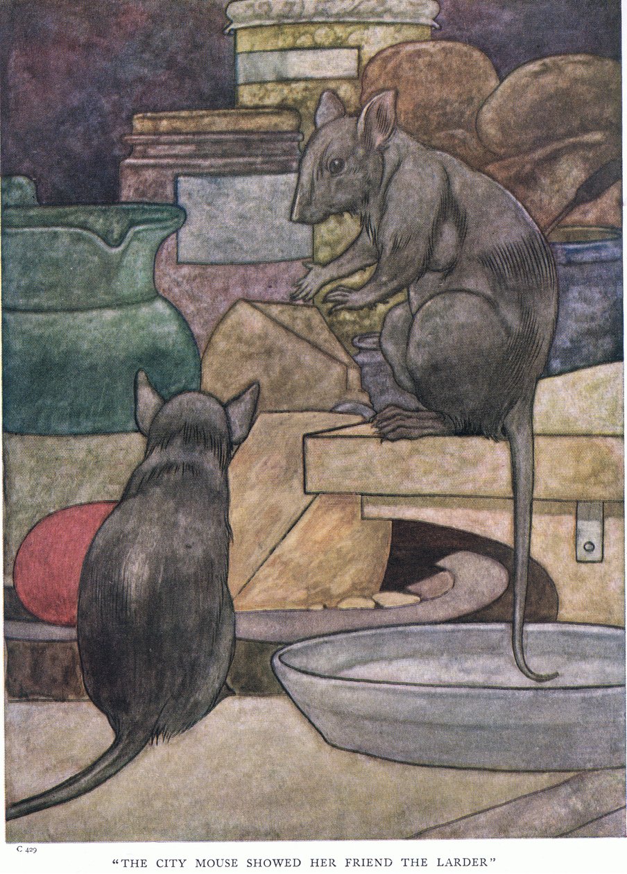 The city mouse showed her friend the larder