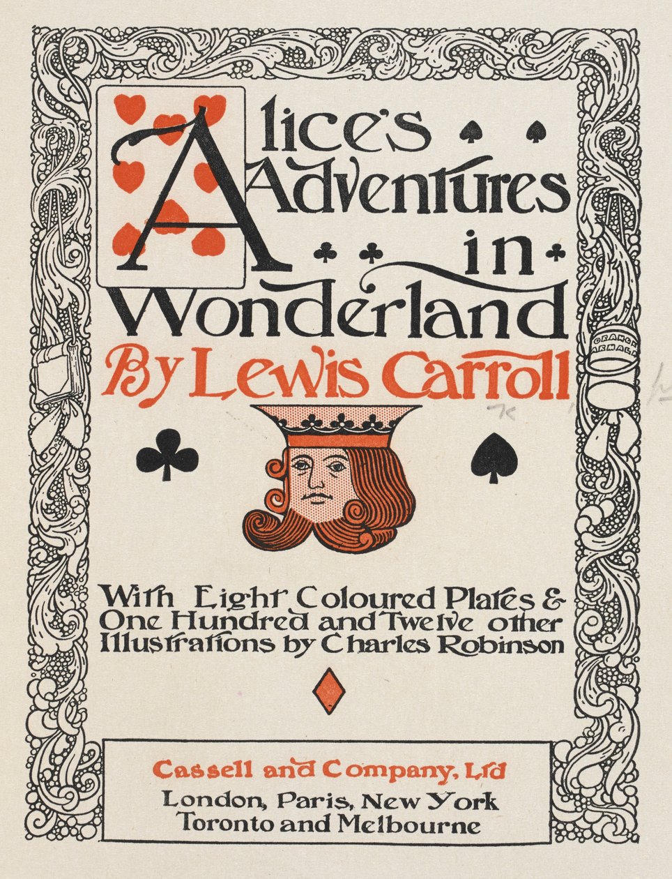 Title Page for Alice's Adventures in Wonderland