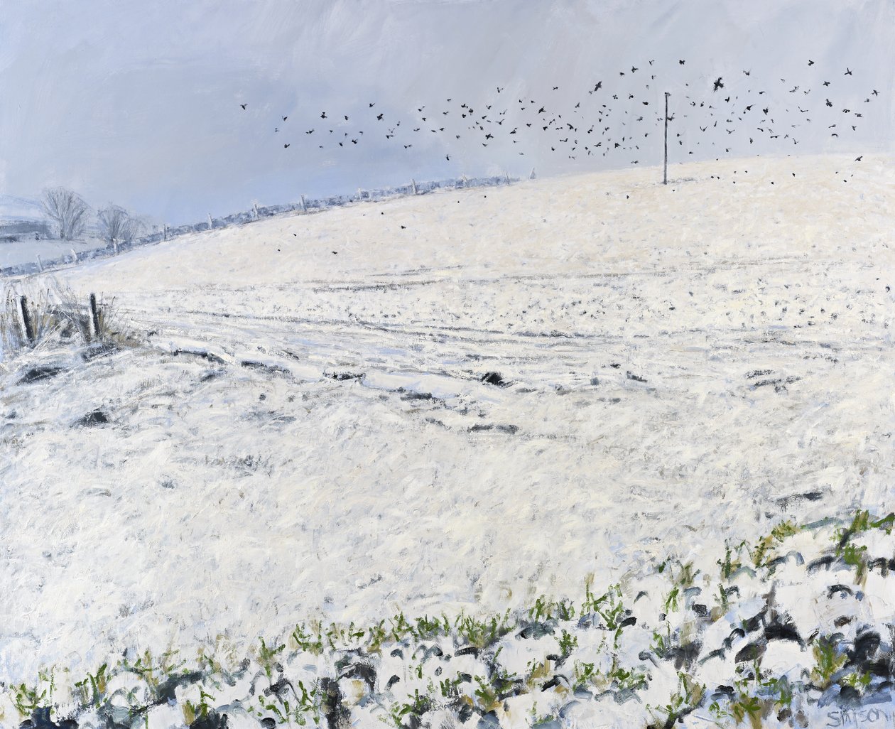 Winter Crows, 2012 by Charles Simpson: Buy fine art prints