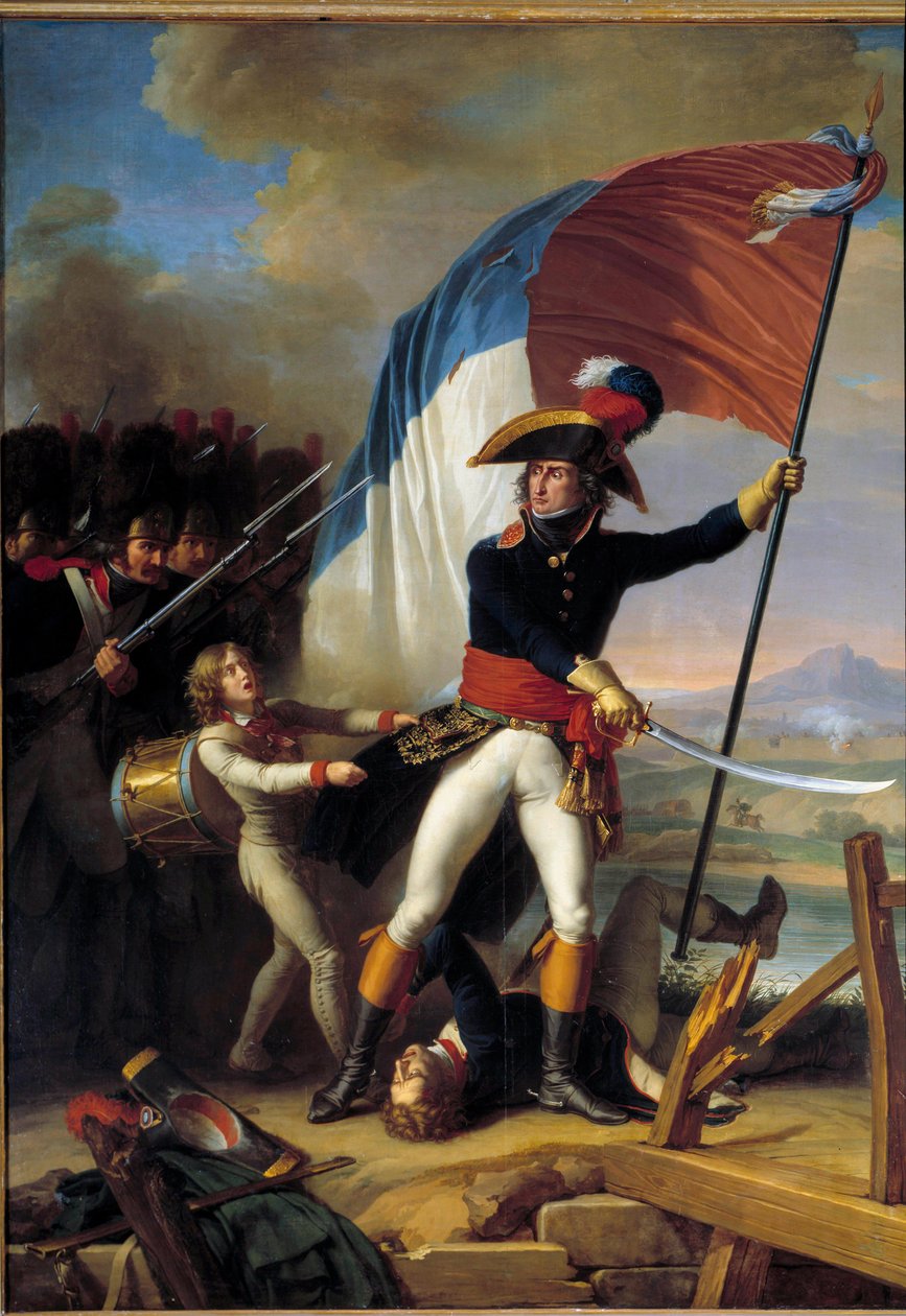 The General Pierre Augereau leading the charge to the attack on the ...