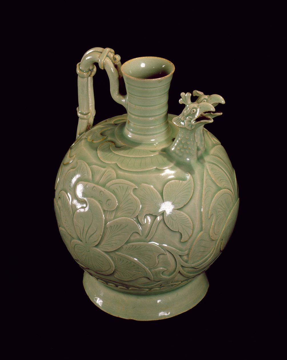 Two Spouted Jug with a Leaf Design, North Sung Dynasty