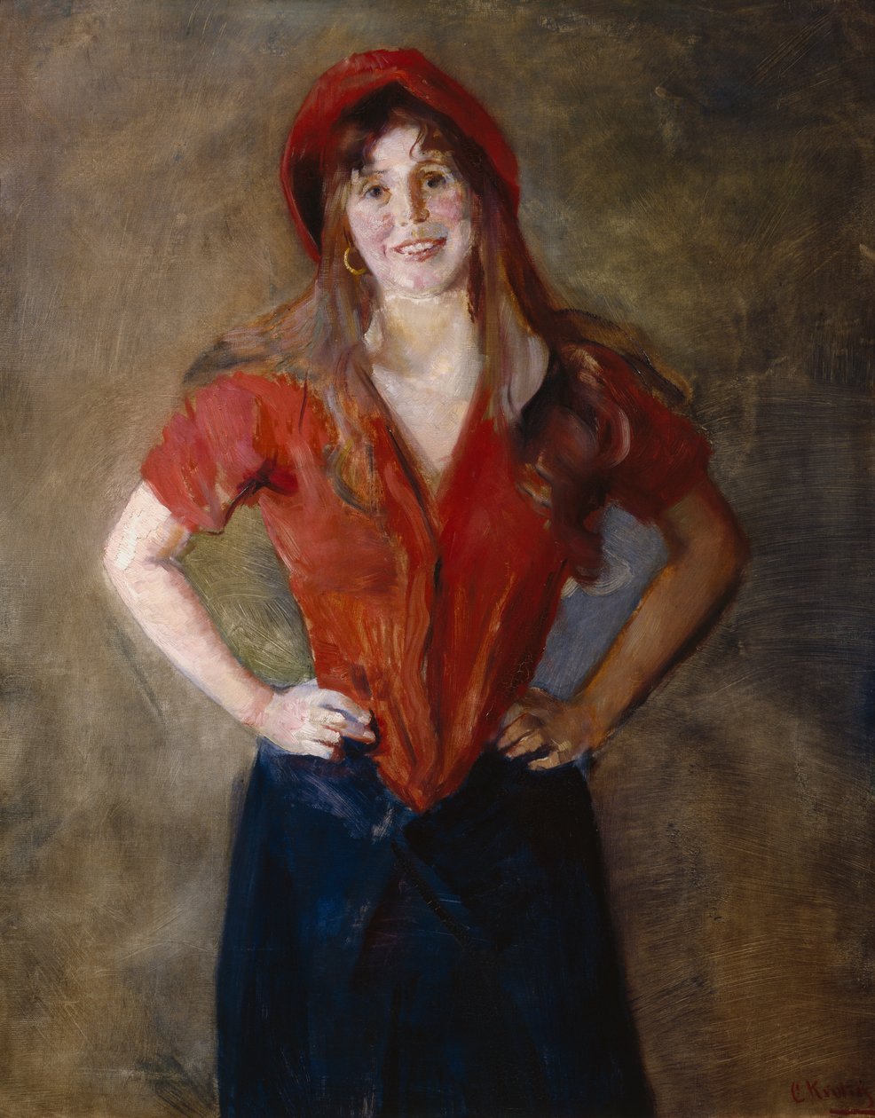 Oda in Red (study) by Christian Krohg: Buy fine art print