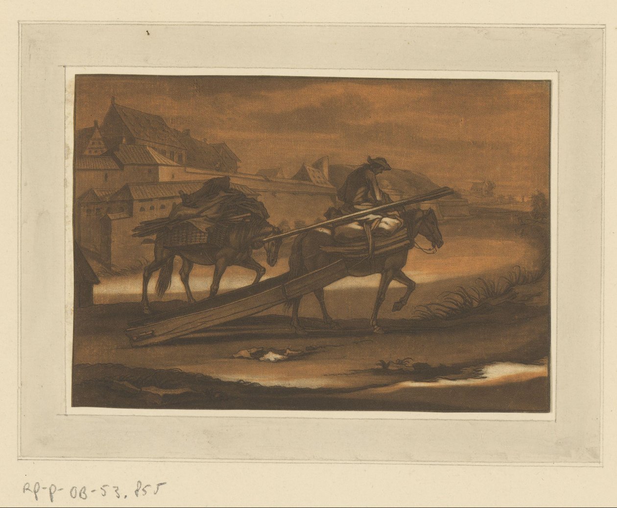 Rider with Two Pack Horses (series title: Riders, Horses, and Battles)