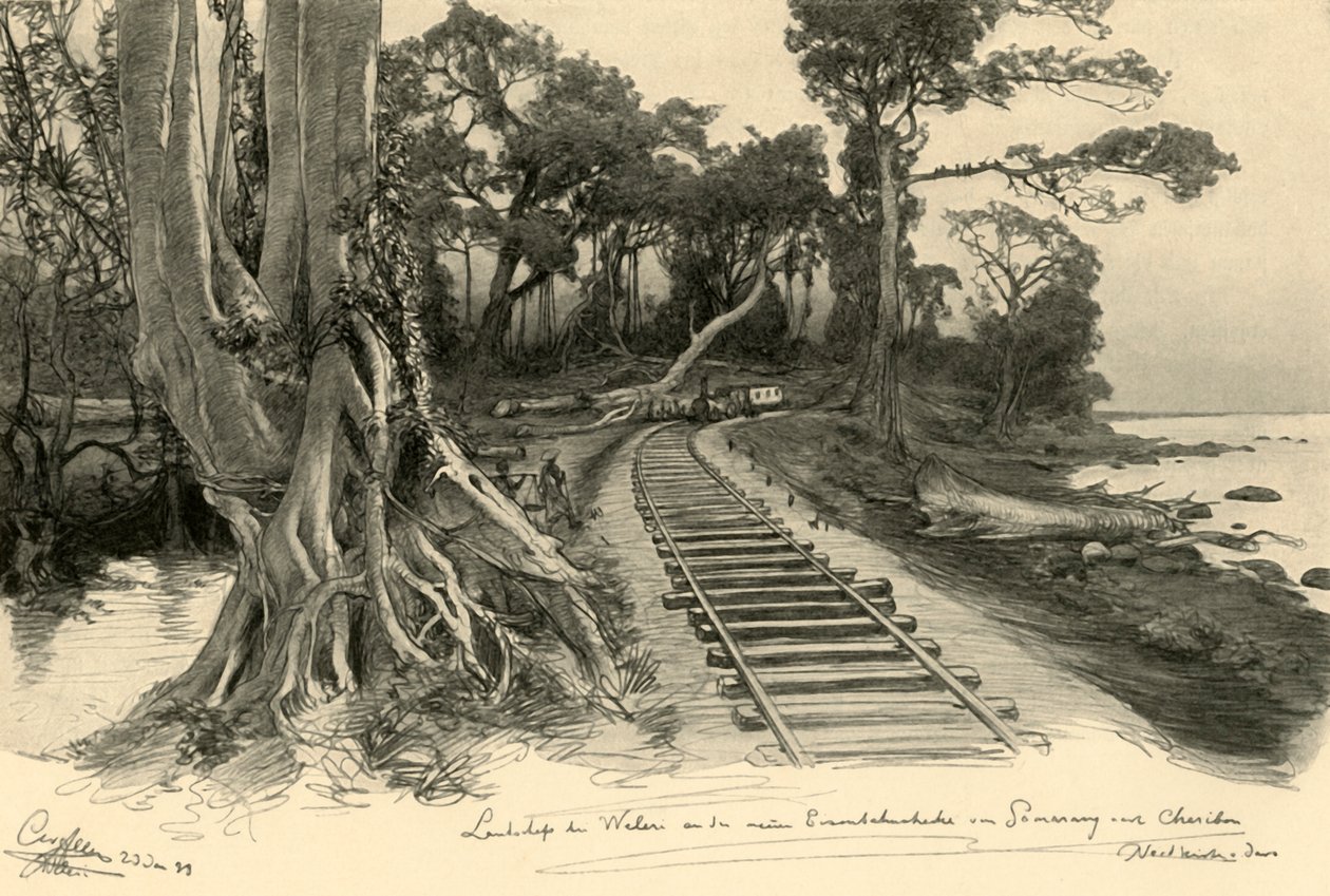 Railway, Weleri, Java, 1898 by Christian Wilhelm Allers