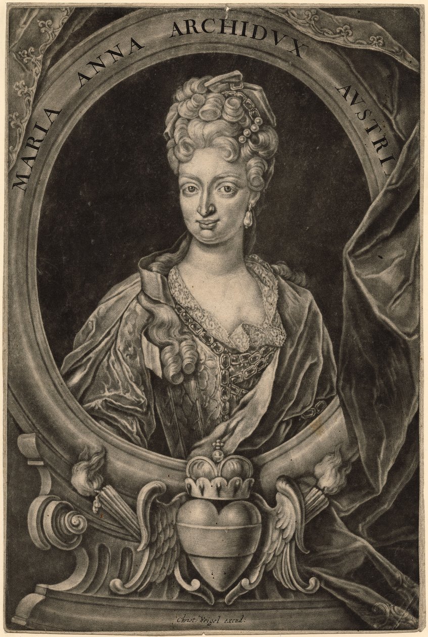 Maria Anna of Austria, Queen of Portugal by Christoph Weigel