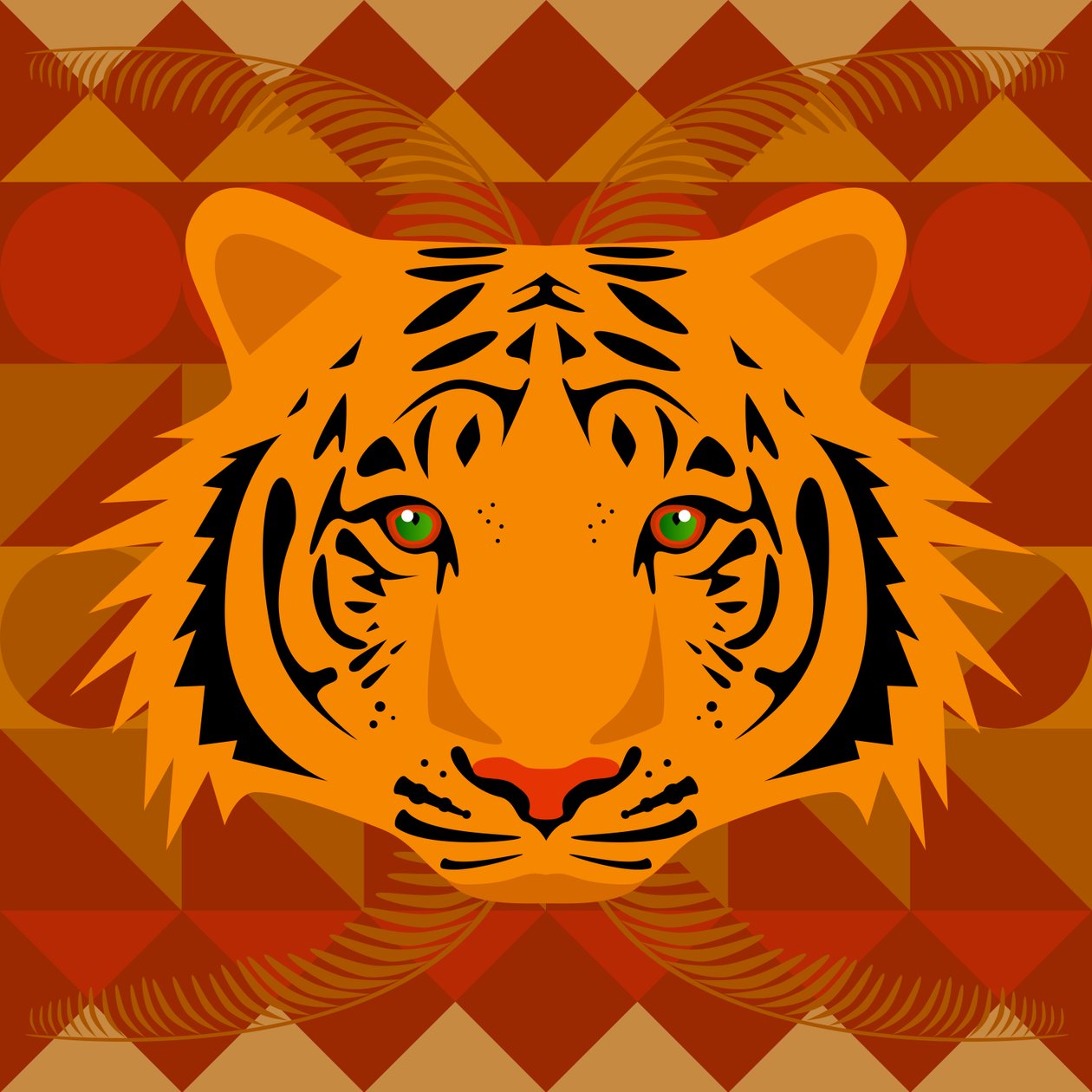 Aztec Tiger by Claire Huntley: Buy fine art print
