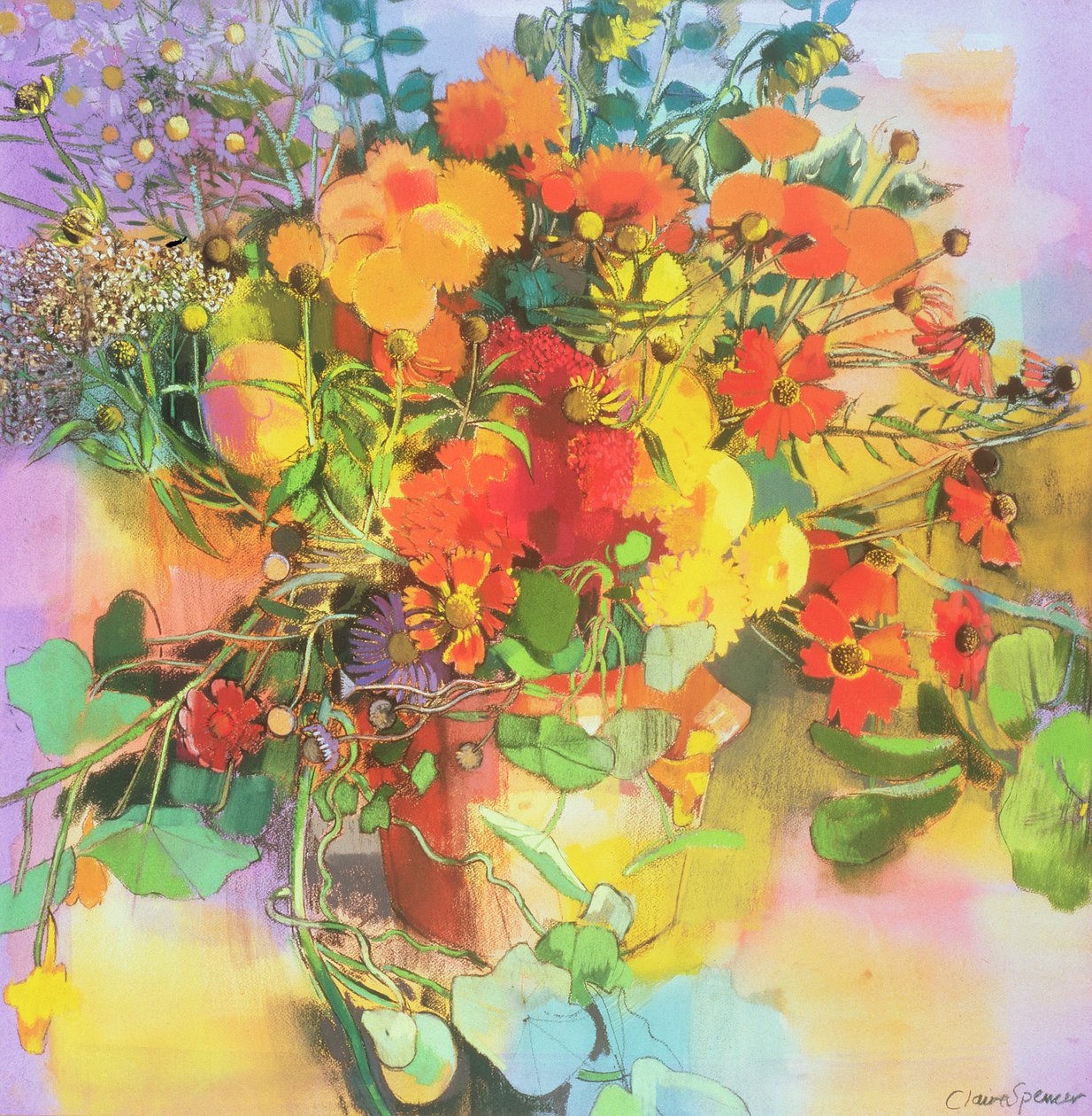 Autumn Flowers by Claire Spencer: Buy fine art print
