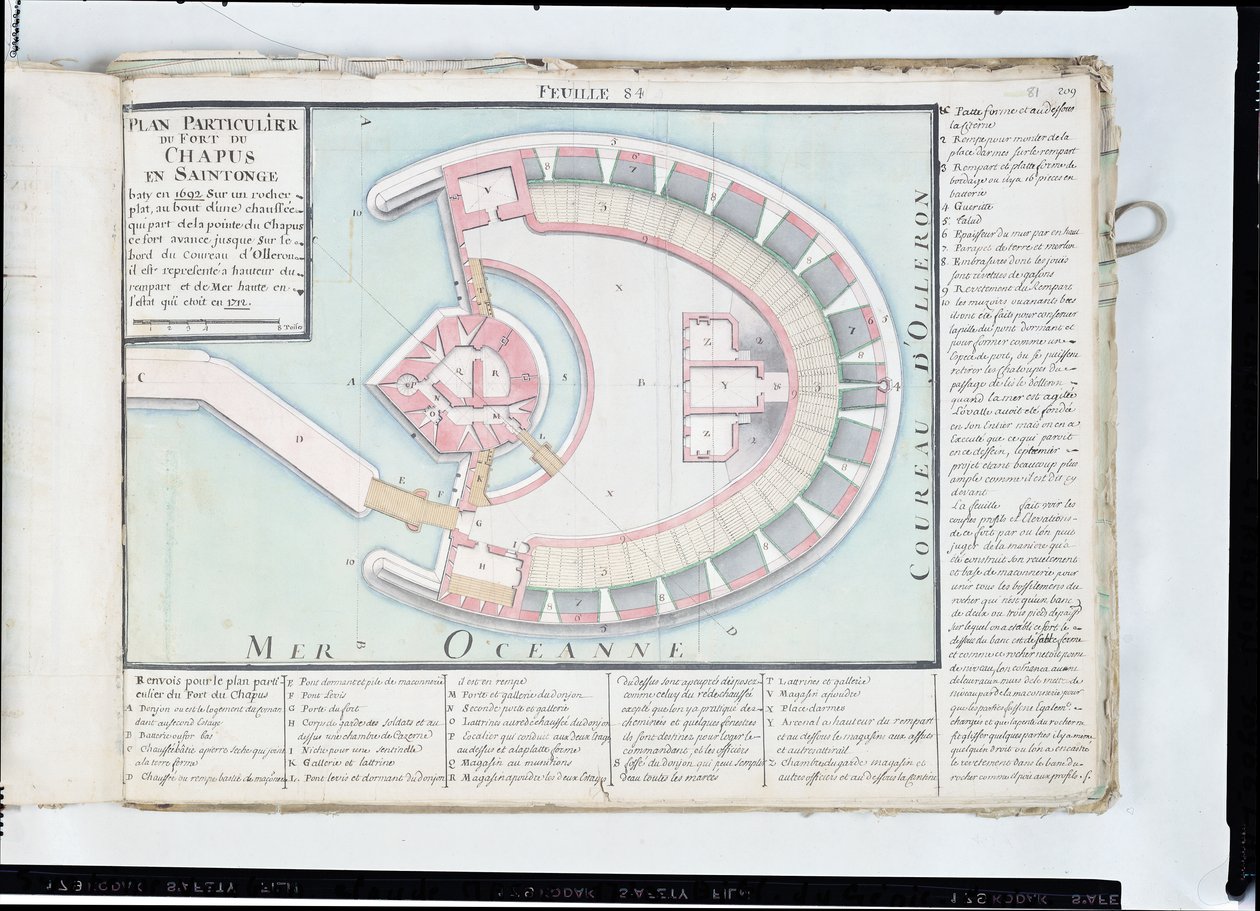 Plan of the Chapus Fort, from 'Traite de Fortifications'
