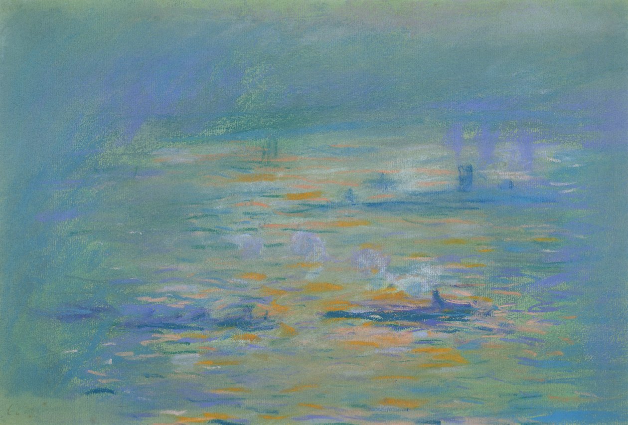 Tugboats on the River Thames by Claude Monet