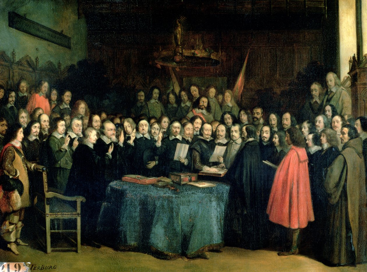 The Swearing of the Oath of Ratification of the Treaty of Munster, 15th ...