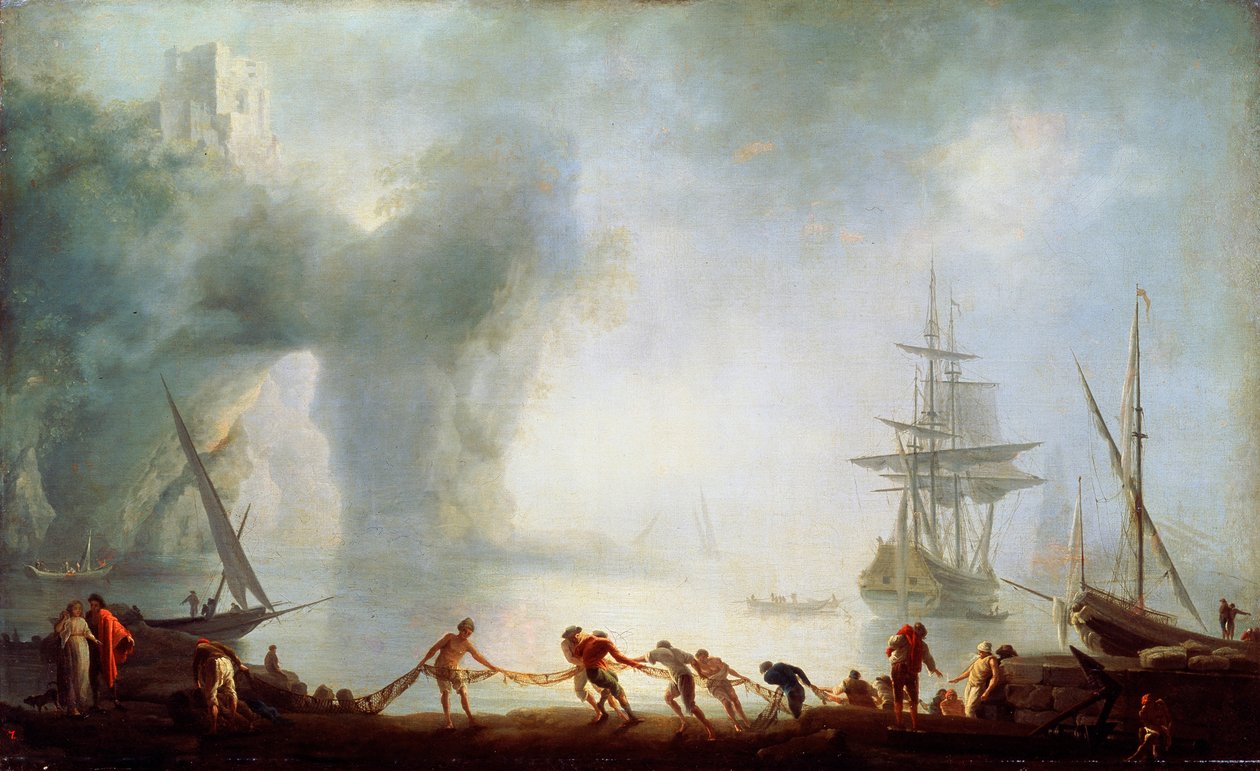 Dawn over Capri. Mist by Claude Joseph Vernet