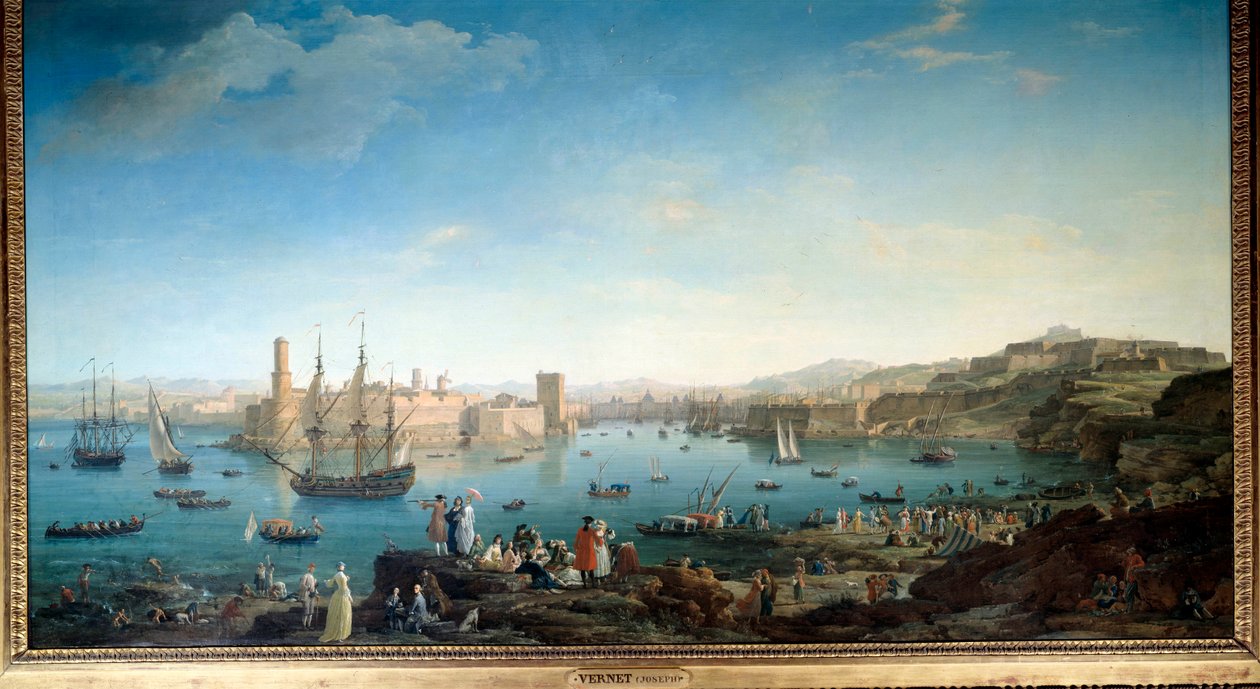 The entry of the port of Marseille in 1754