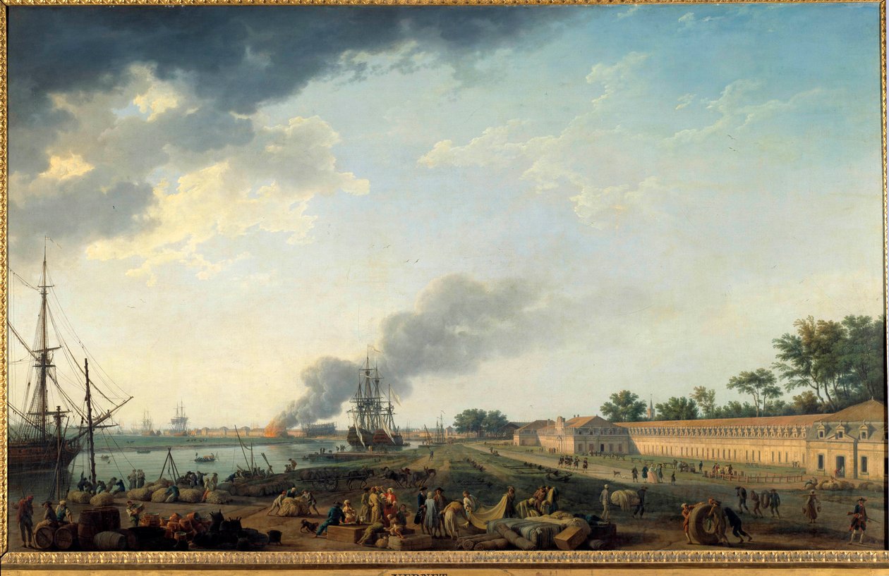 View of the Port of Rochefort by Claude Joseph Vernet