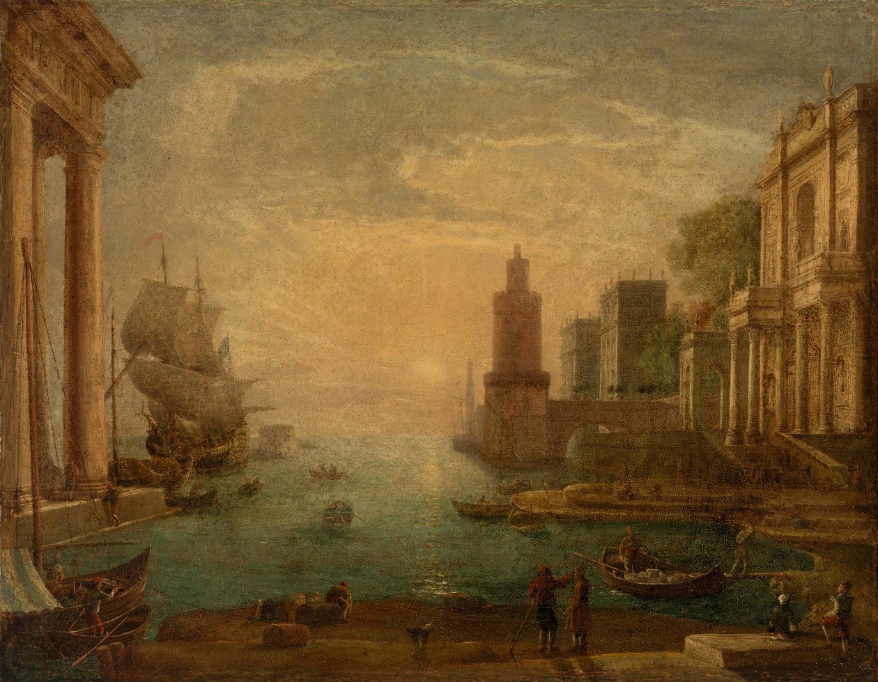 Seaport with Ulysses Restituting Chryseis to Her Father Chryses