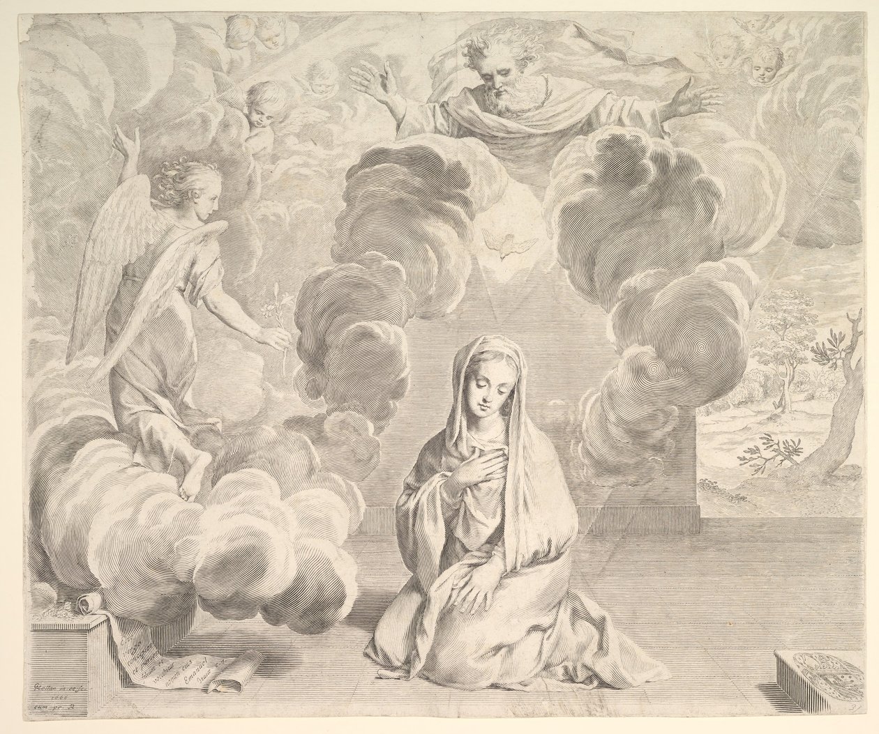 Annunciation by Claude Mellan: Buy fine art print