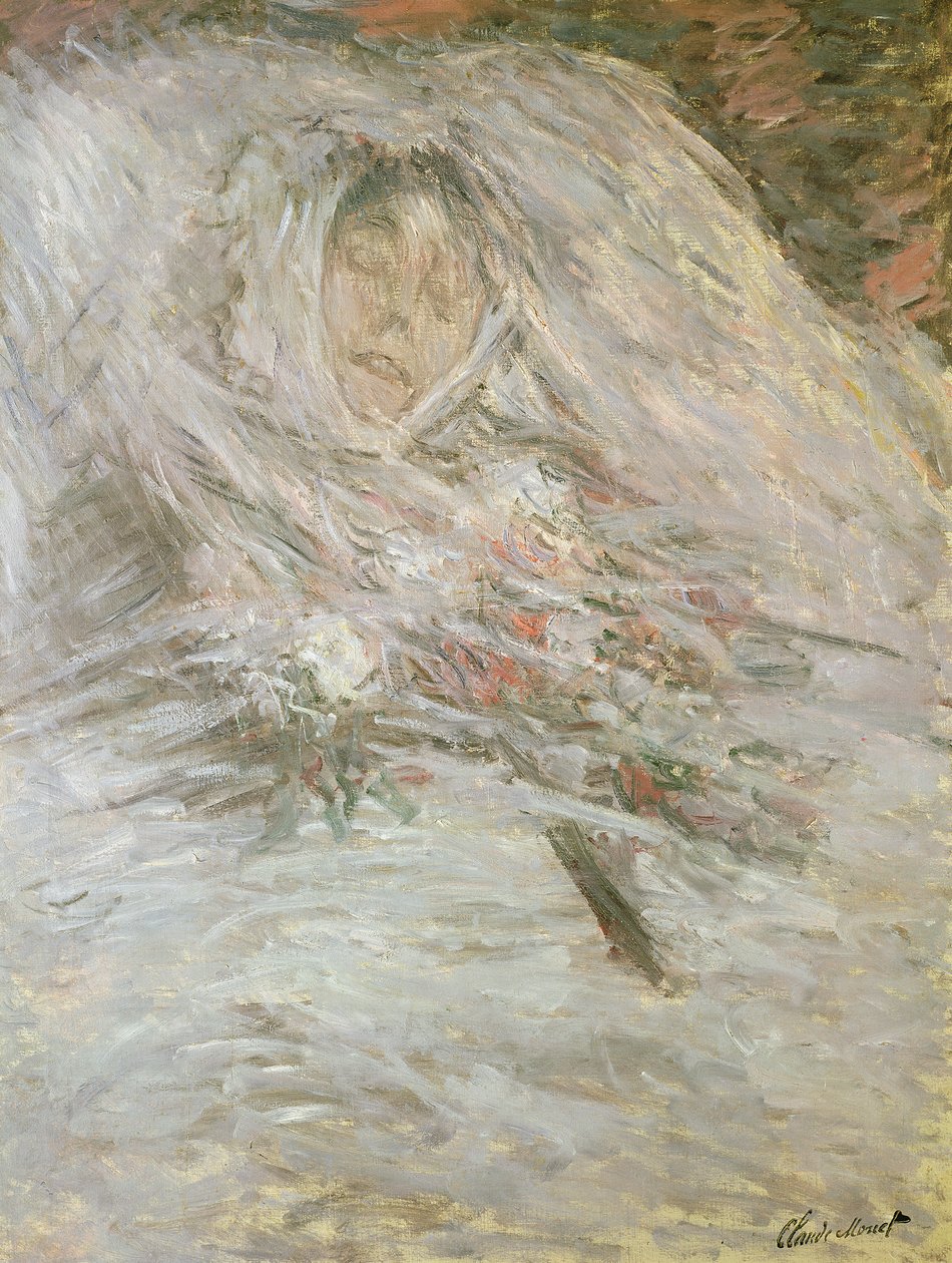 Camille Monet on Her Deathbed, 1879 by Claude Monet