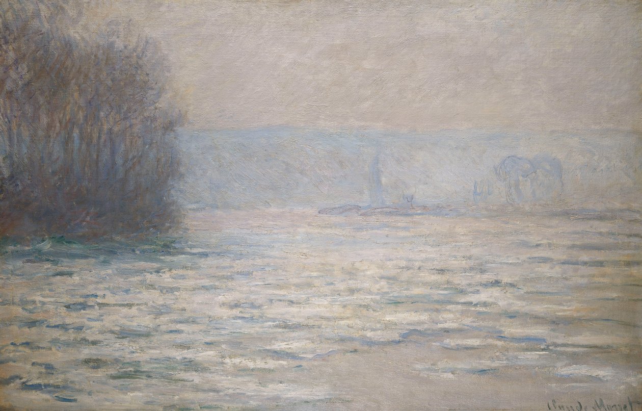 Floods on the Seine near Bennecourt, 1893 by Claude Monet