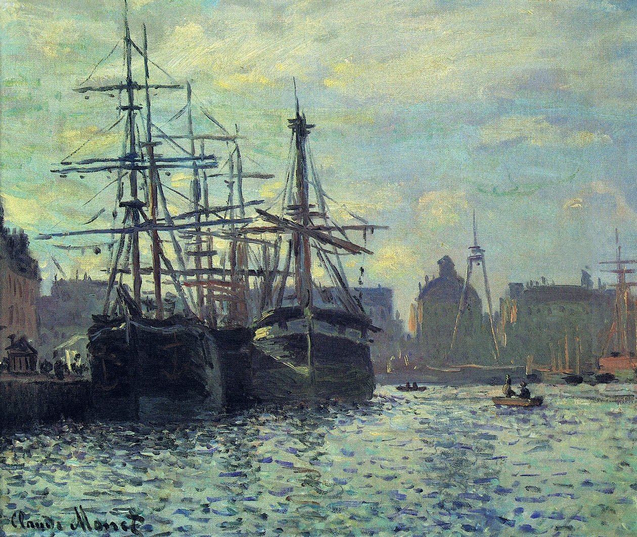 The Basin of Commerce, Le Havre by Claude Monet