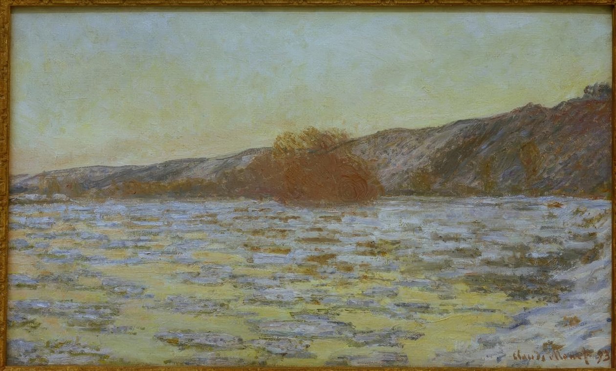 The Ice Floes, Twilight Effect by Claude Monet