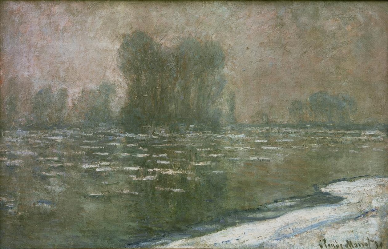 Misty Morning, Ice Drift by Claude Monet: Fine art print