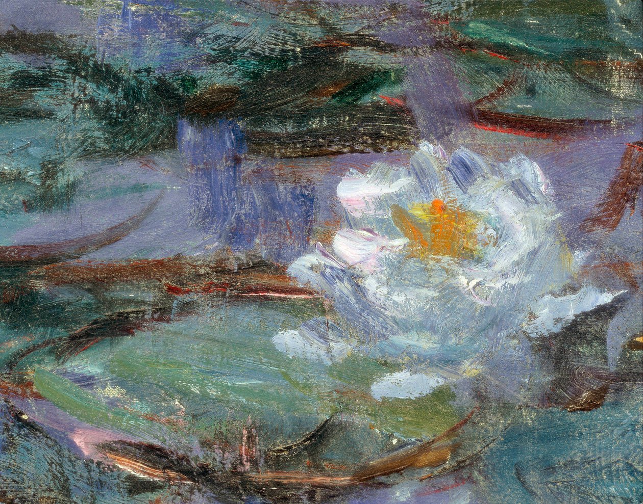 Blue Water Lilies (detail) by Claude Monet: Fine art print