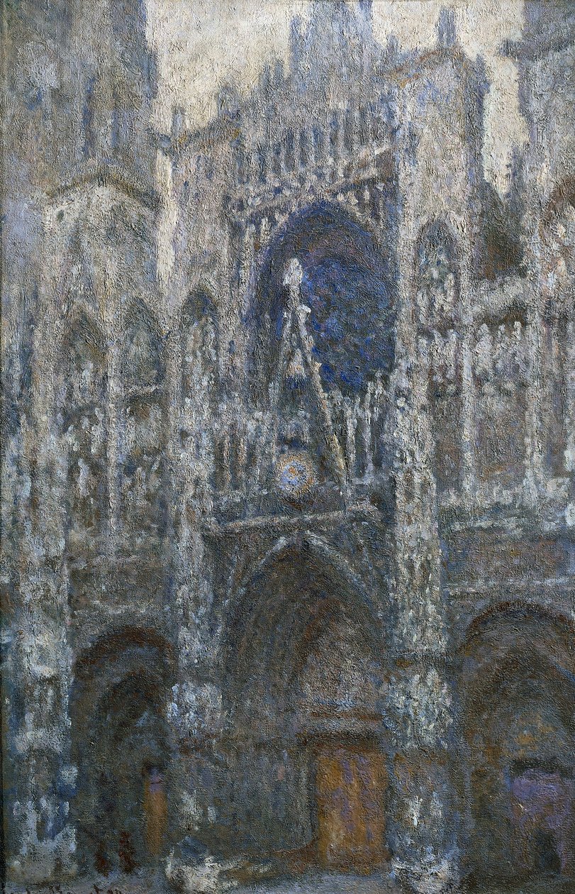 Rouen Cathedral, the Portal; Grey Weather by Claude Monet