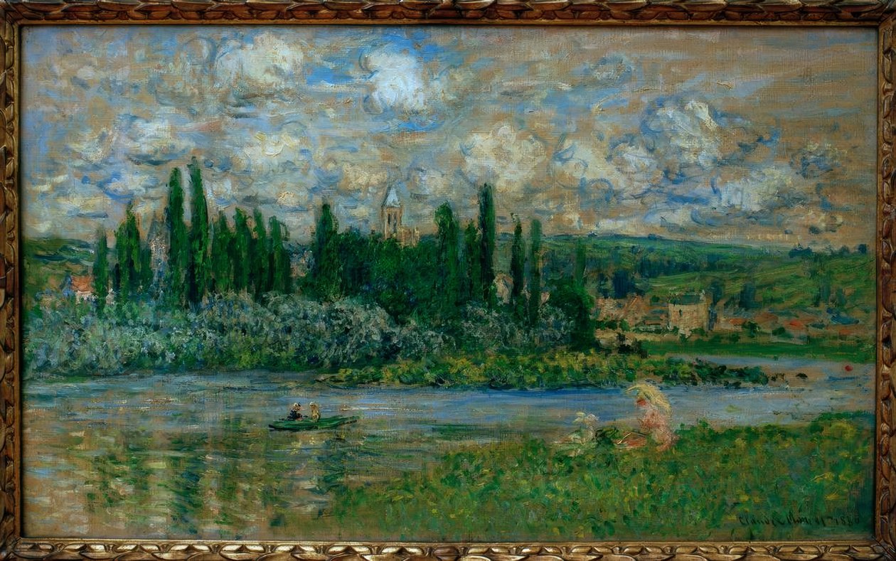 View of Vetheuil by Claude Monet: Premium art reproduction
