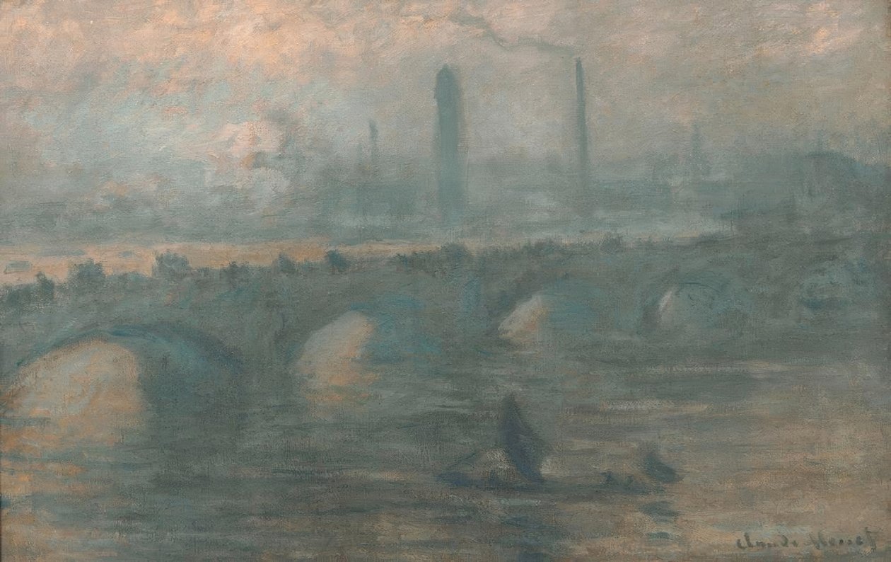 Waterloo Bridge, Misty Morning by Claude Monet