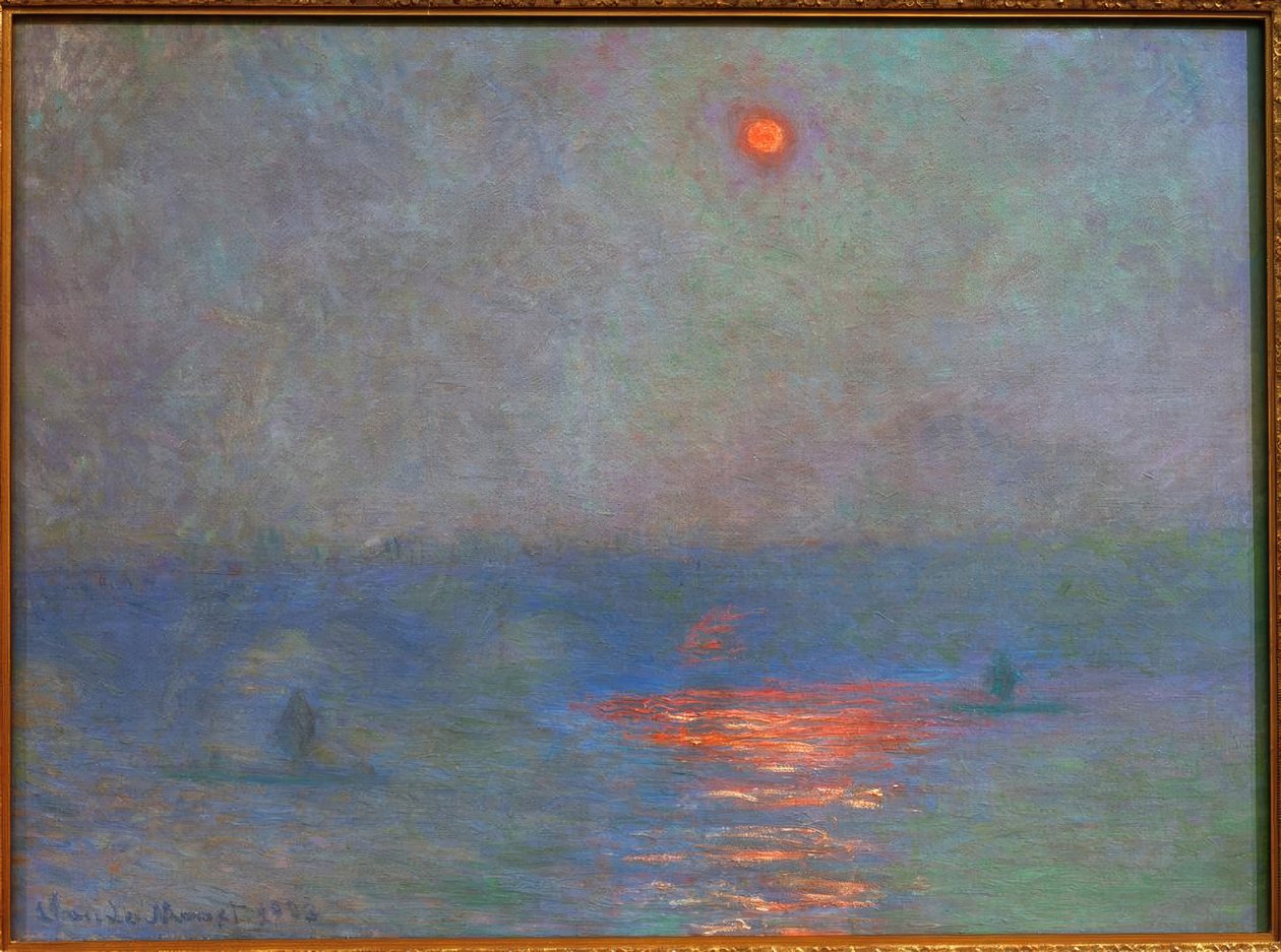 Waterloo Bridge, Sun in the Fog by Claude Monet
