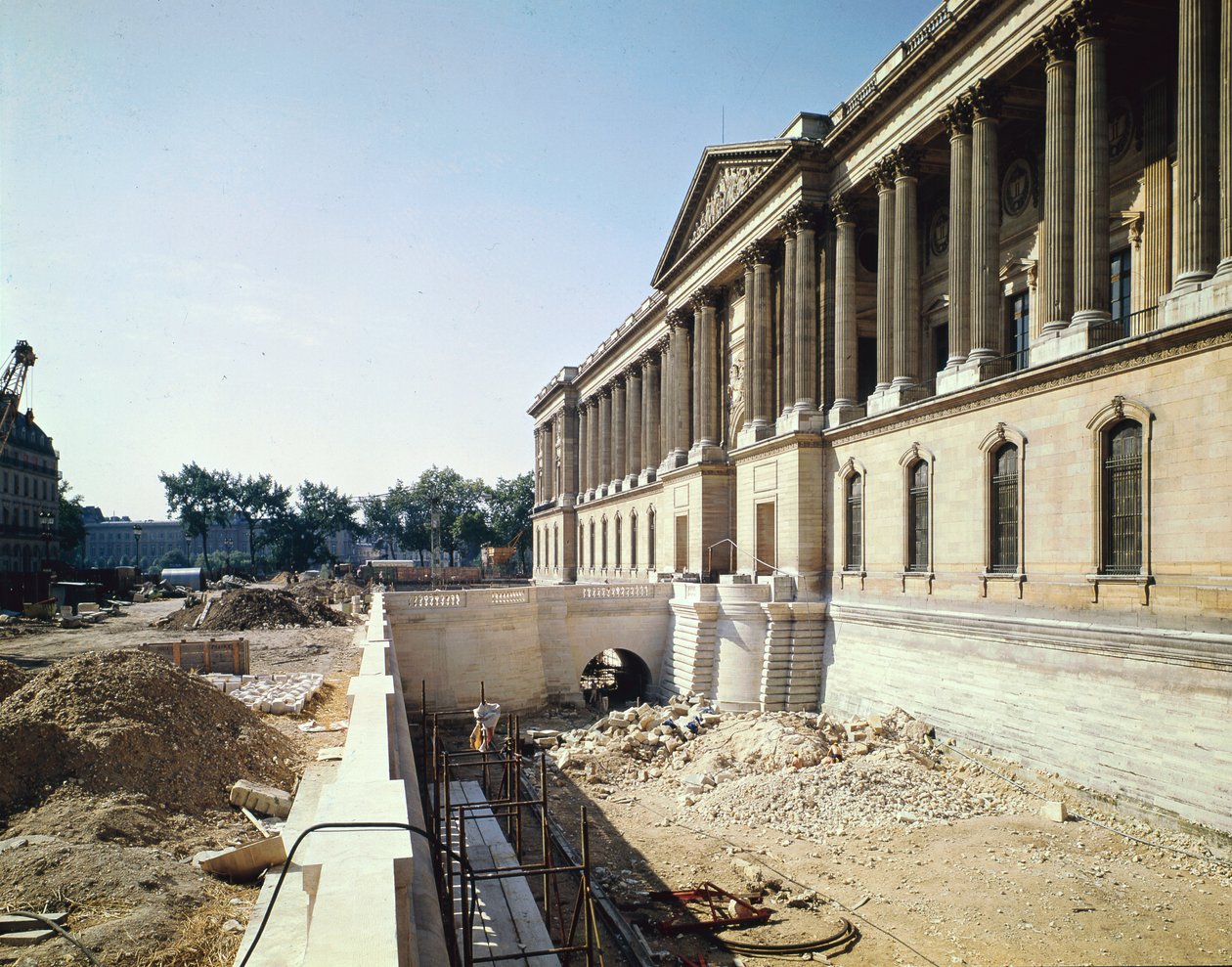 The Colonnade of the Louvre Photographed During Restoration, 8th ...